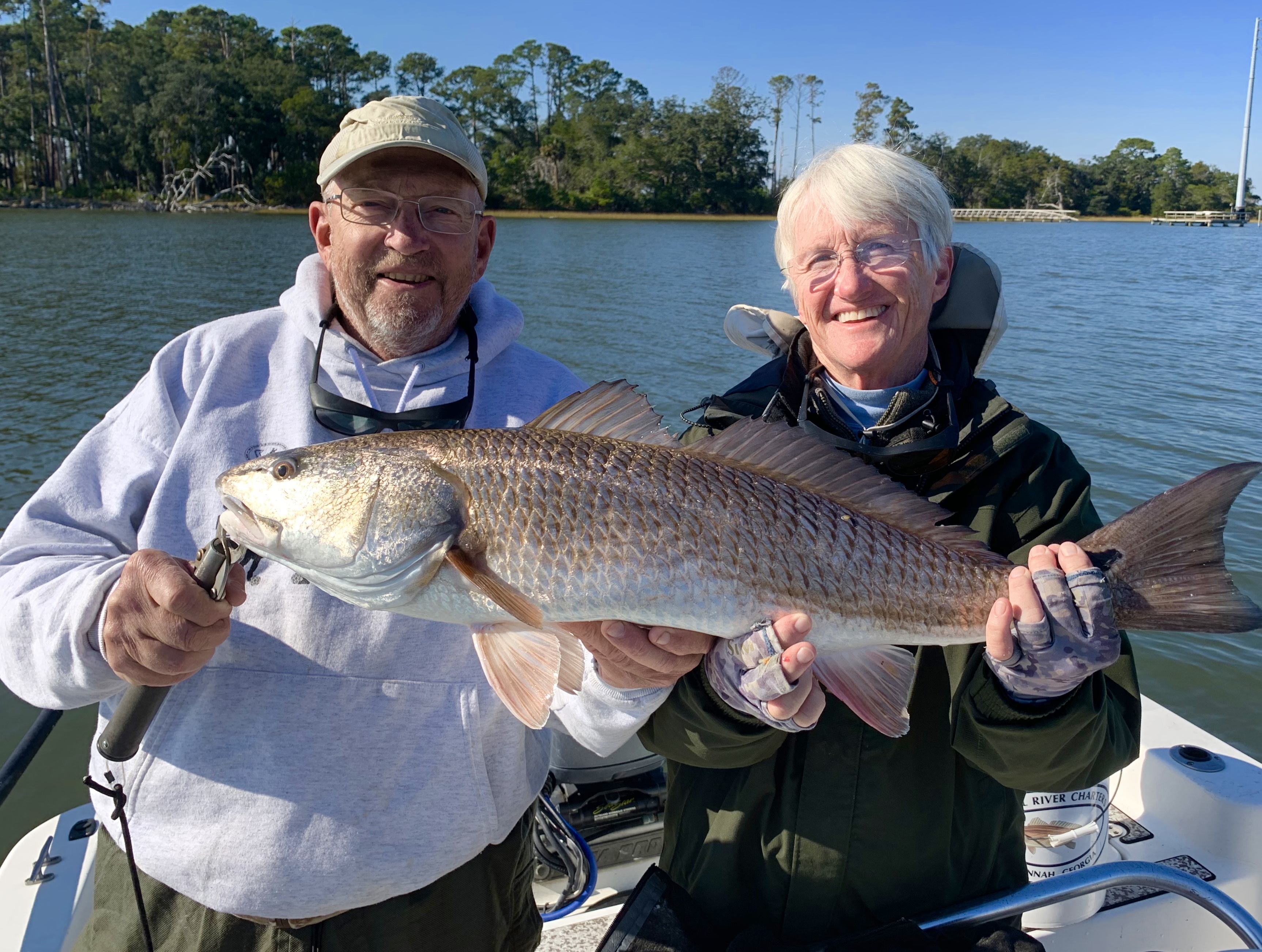 Sally & Tarver Bailey with a nice red! This was Sally’s last fish of ...