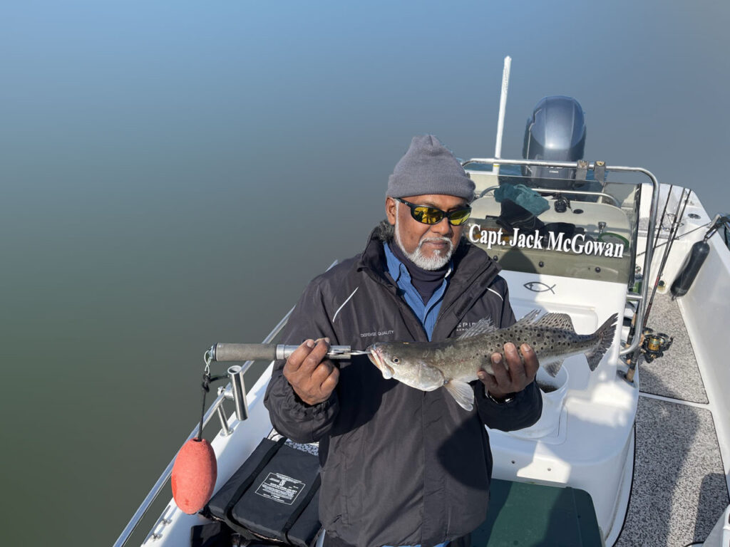 Ken Maharaj, son & son in law catching a variety of fish. Ken is ...